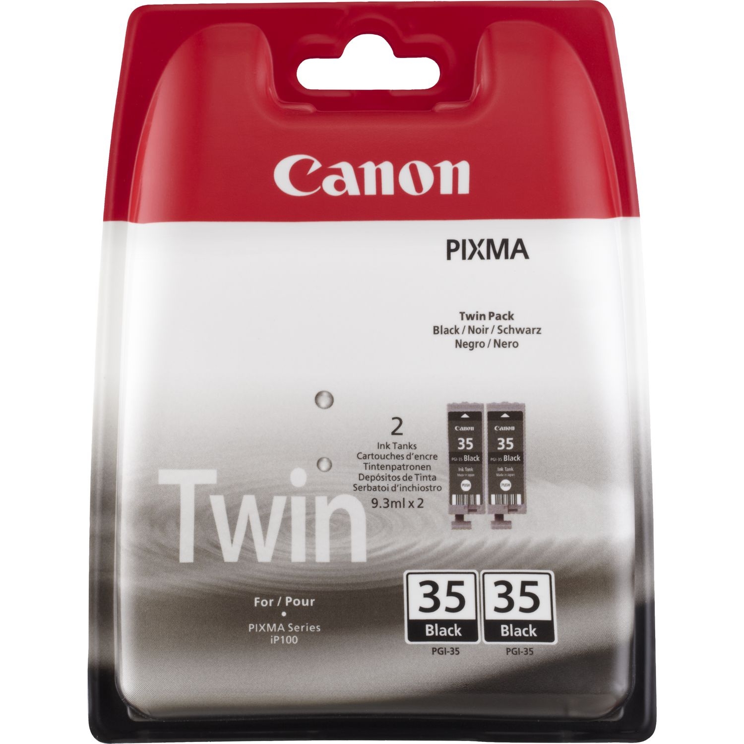Canon Tinte Black PGI-35BK Pixma IP100 Mini 260 Mini 320 1509B012 Twin ...