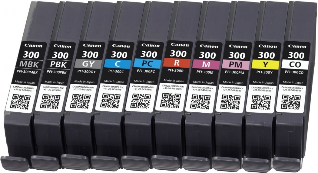 Canon PFI-300 Multipack mit allen 10 Tinten für imagePROGRAF PRO-300 | Toner Tinte ...